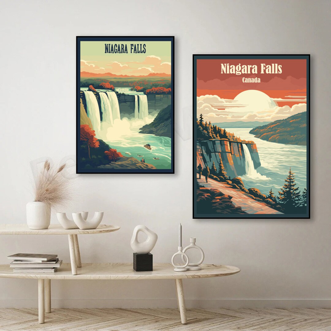 Niagara Falls Poster Ontario Canada Niagara Falls Canvas Print ...