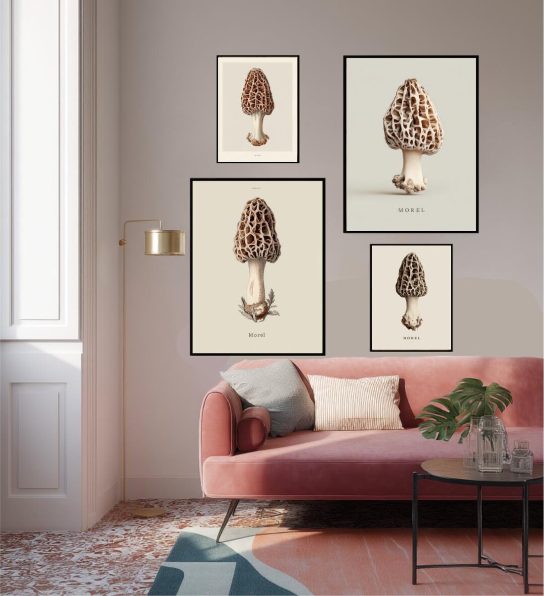 Appalachian Mountains Morel Mushroom Art, Blue Ridge Woodland Decor ...