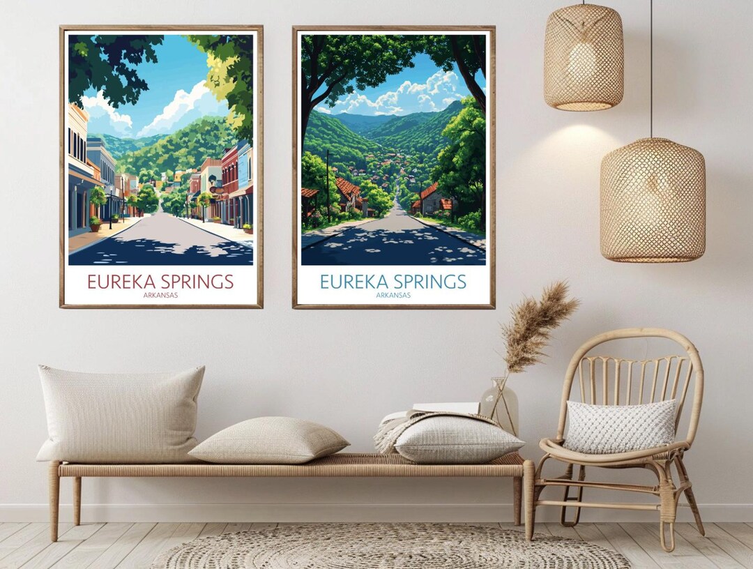 Eureka Springs Arkansas Poster Travel Paper Print Eureka Springs United ...