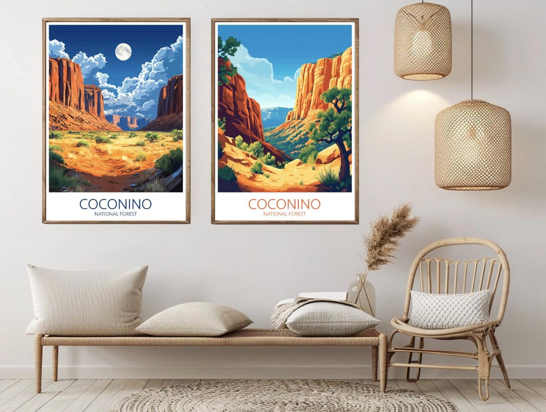 Coconino National Forest Arizona Poster Digital Print Mountains Unites ...