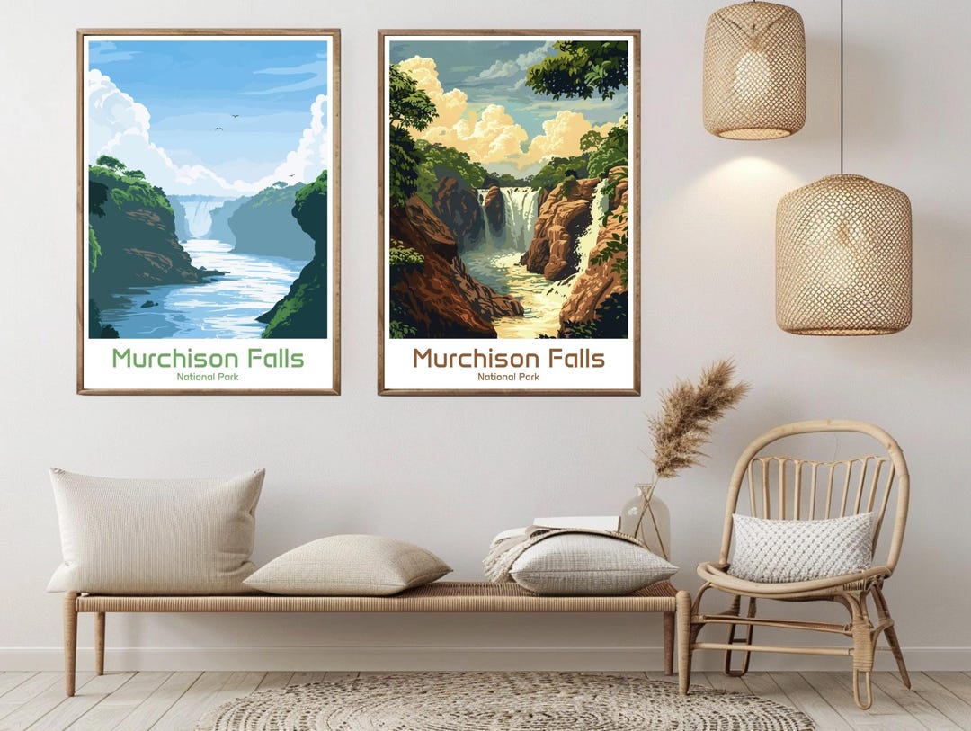 Murchison Falls National Park Poster: Vintage Uganda Travel Art - Etsy