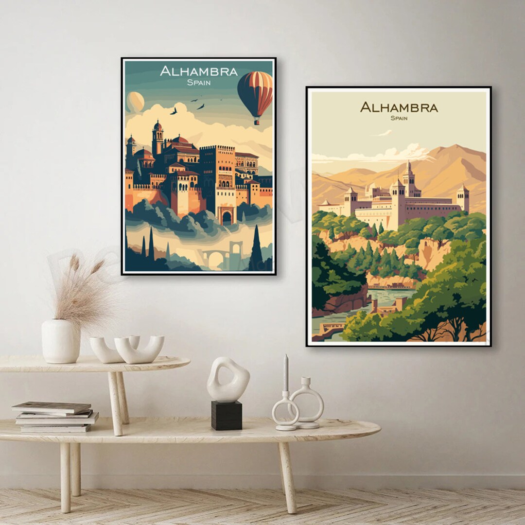 Alhambra of Granada Spain Poster Alhambra Granada Canvas Print ...