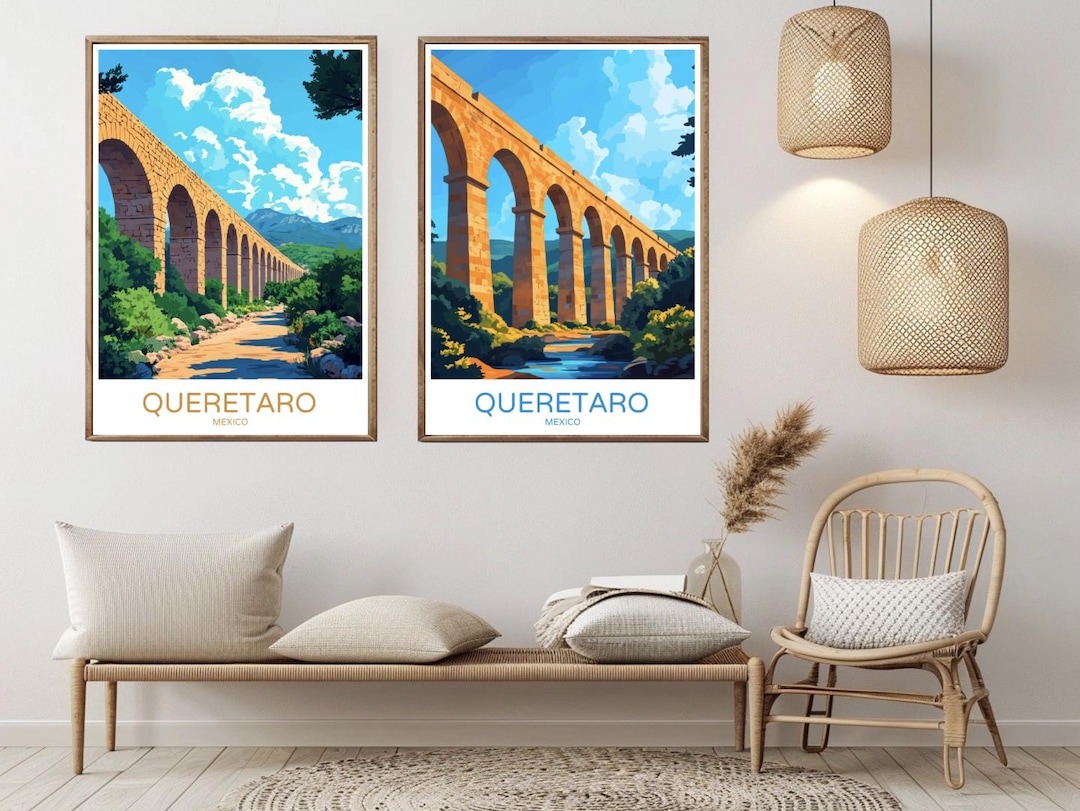Aqueduct of Queretaro Mexico Poster Digital Print Aqueduct Queretaro ...