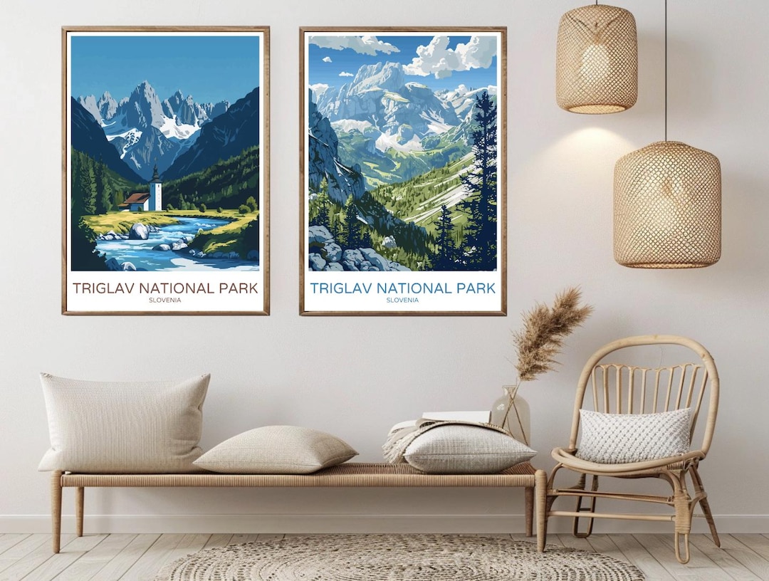 Triglav National Park Slovenia Poster Travel Paper Print Triglav Park ...