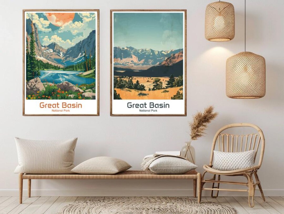 Great Basin National Park Nevada Poster Travel Paper Print Great Basin ...