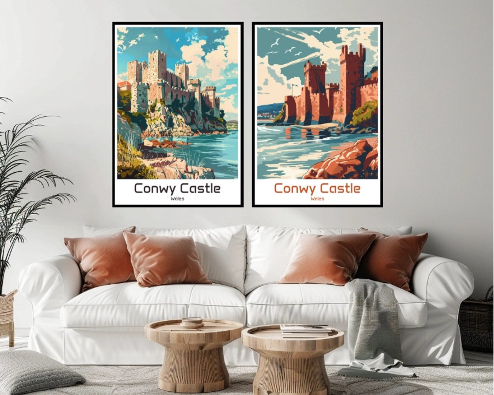 Conwy Castle Wales Poster Travel Paper Print Wales Conwy Castle Canvas ...