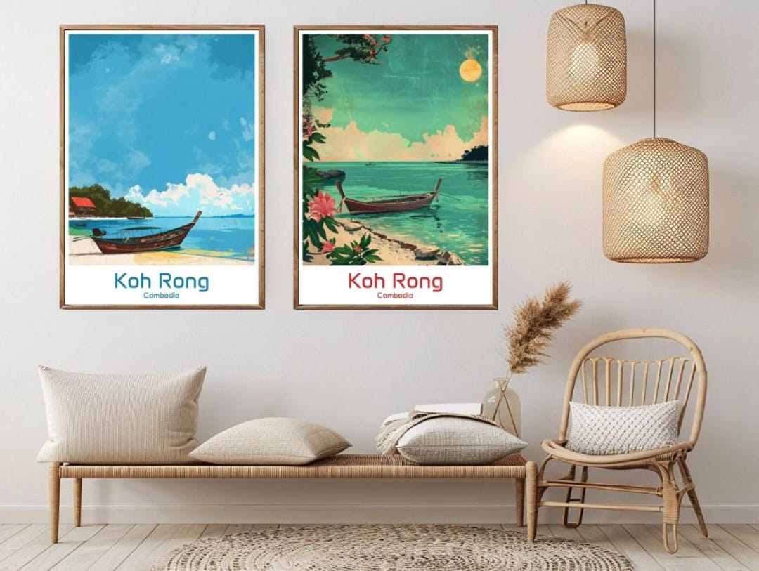 Koh Rong Cambodia Poster Travel Paper Koh Rong Sihanoukville Asia ...