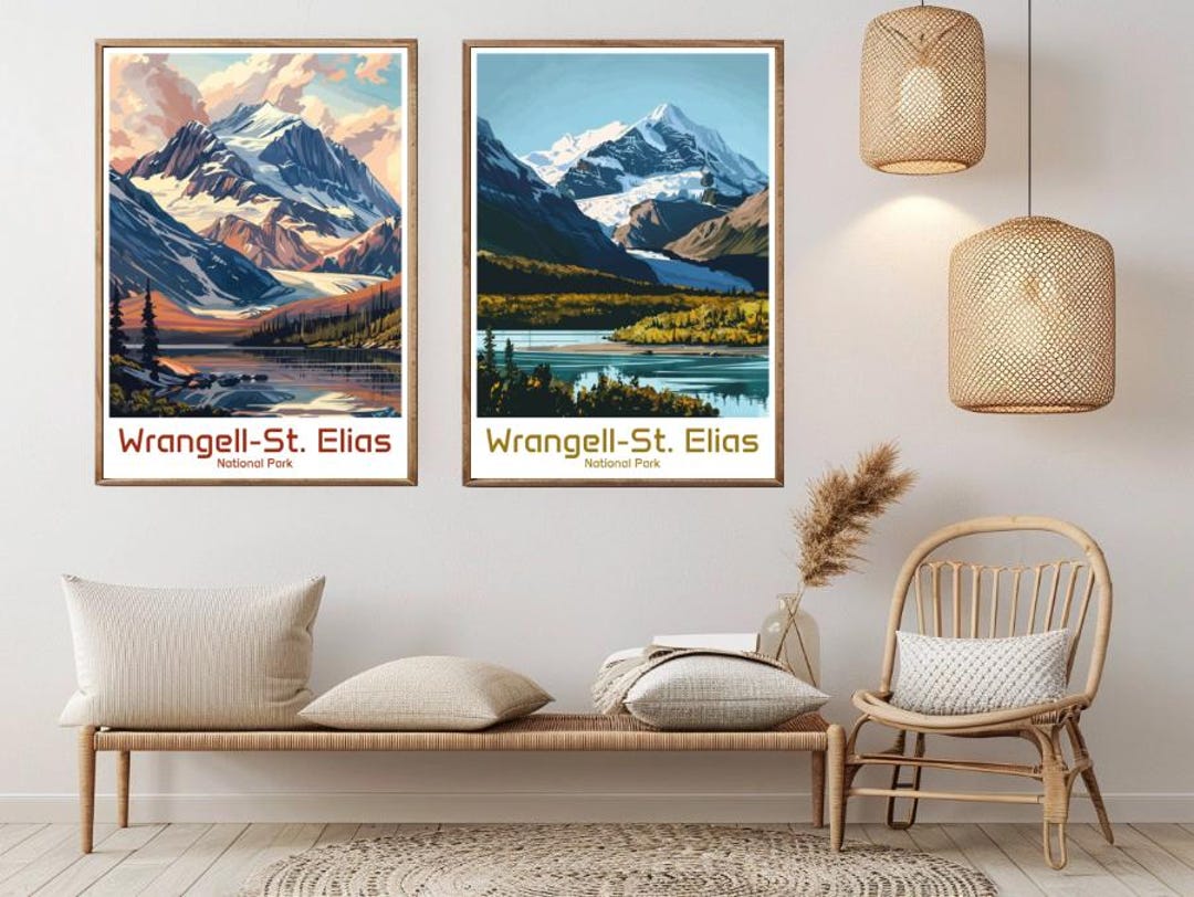 Wrangell-st. Elias National Park Poster Travel Paper Print Alaska Park ...