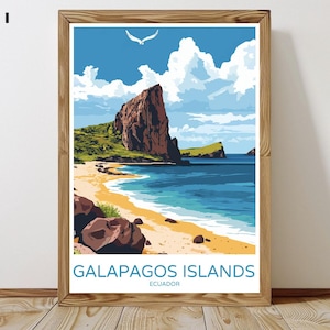 Galapagos Islands Ecuador Poster Digital Print Islas Galápagos Ocean ...