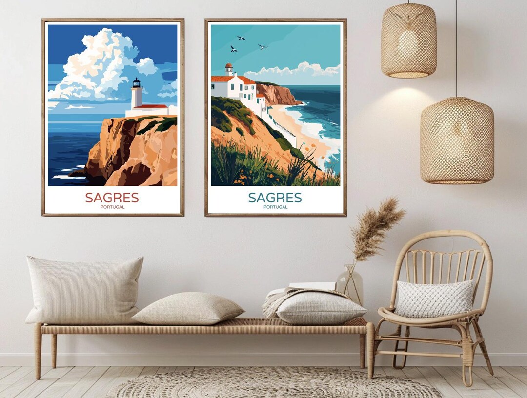 Sagres Faro Portugal Poster Travel Paper Print Algarve Portugal Sagres ...