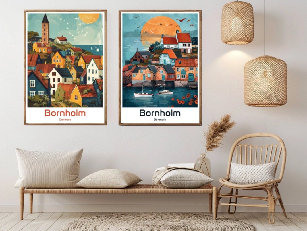Bornholm Denmark Poster Travel Print Canvas Bornholm Island Denmark ...