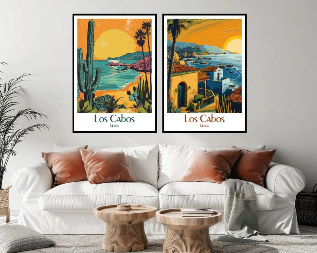 Los Cabos Mexico Poster Travel Print Mexico Los Cabos Beach Canvas ...