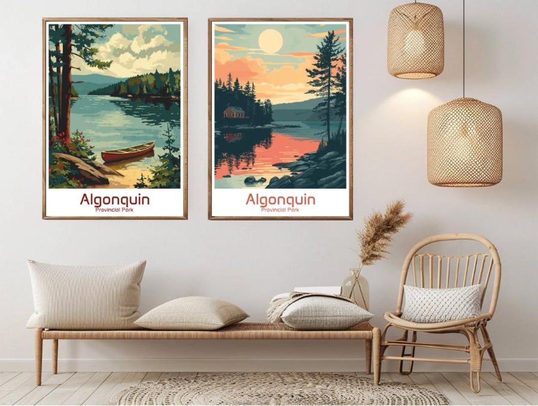 Algonquin Provincial Park Poster Travel Paper Print Algonquin Park ...