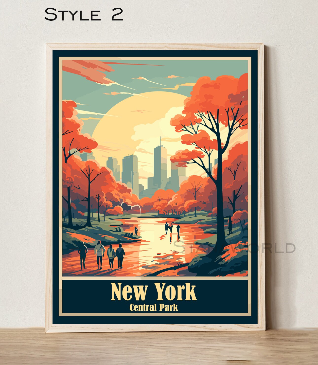 New York Central Park Poster United States Central Park Canvas Print ...