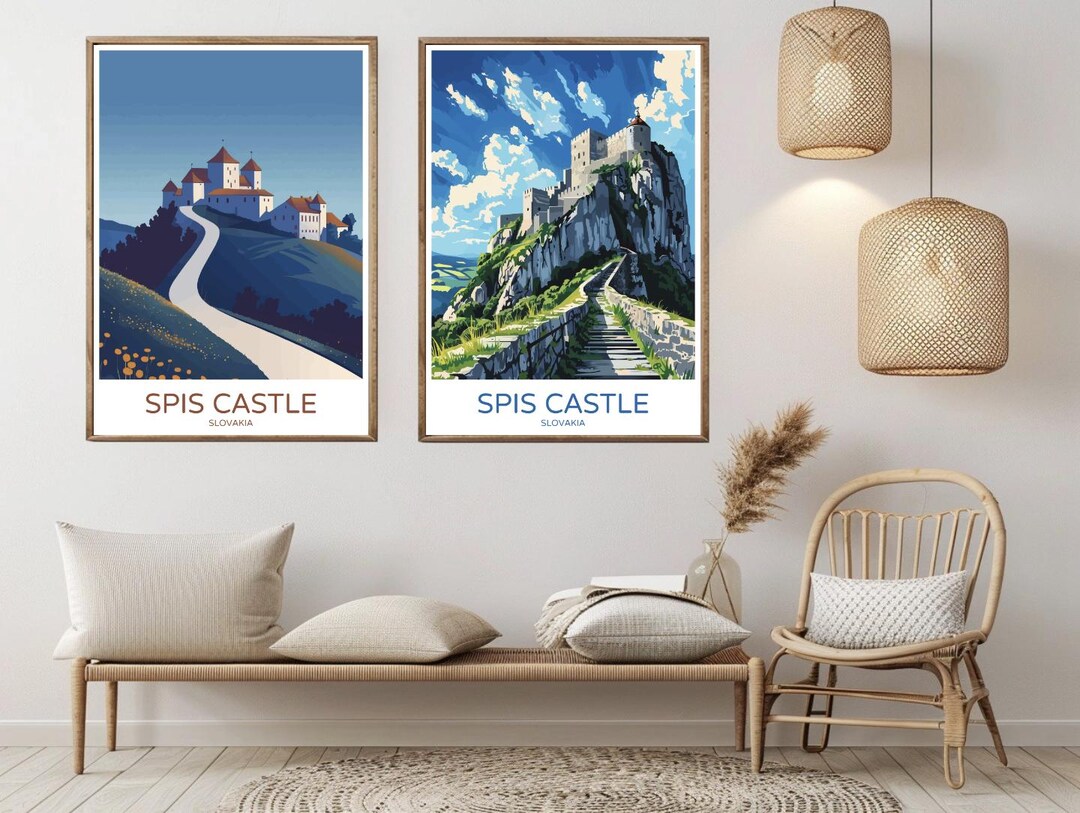 Spis Castle Slovakia Poster Travel Paper Print Spis Castle Levoča ...