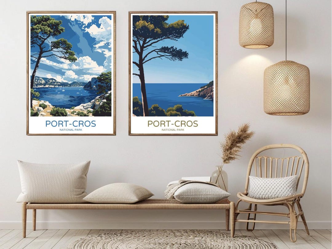 Port-cros National Park France Vintage Travel Poster - Etsy
