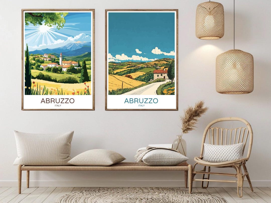 Abruzzo Italy Poster Digital Print Abruzzi Region Italy Nature Canvas ...
