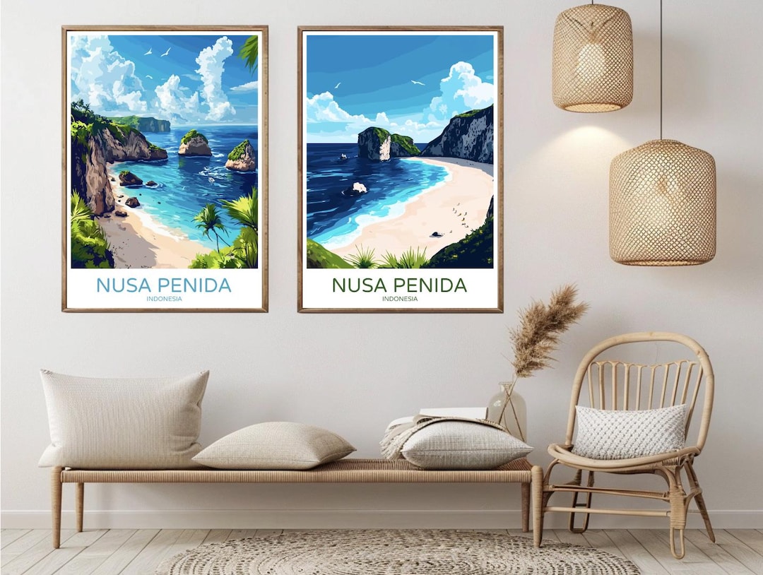Nusa Penida Indonesia Poster Travel Paper Print Nusa Penida Beach Bali ...
