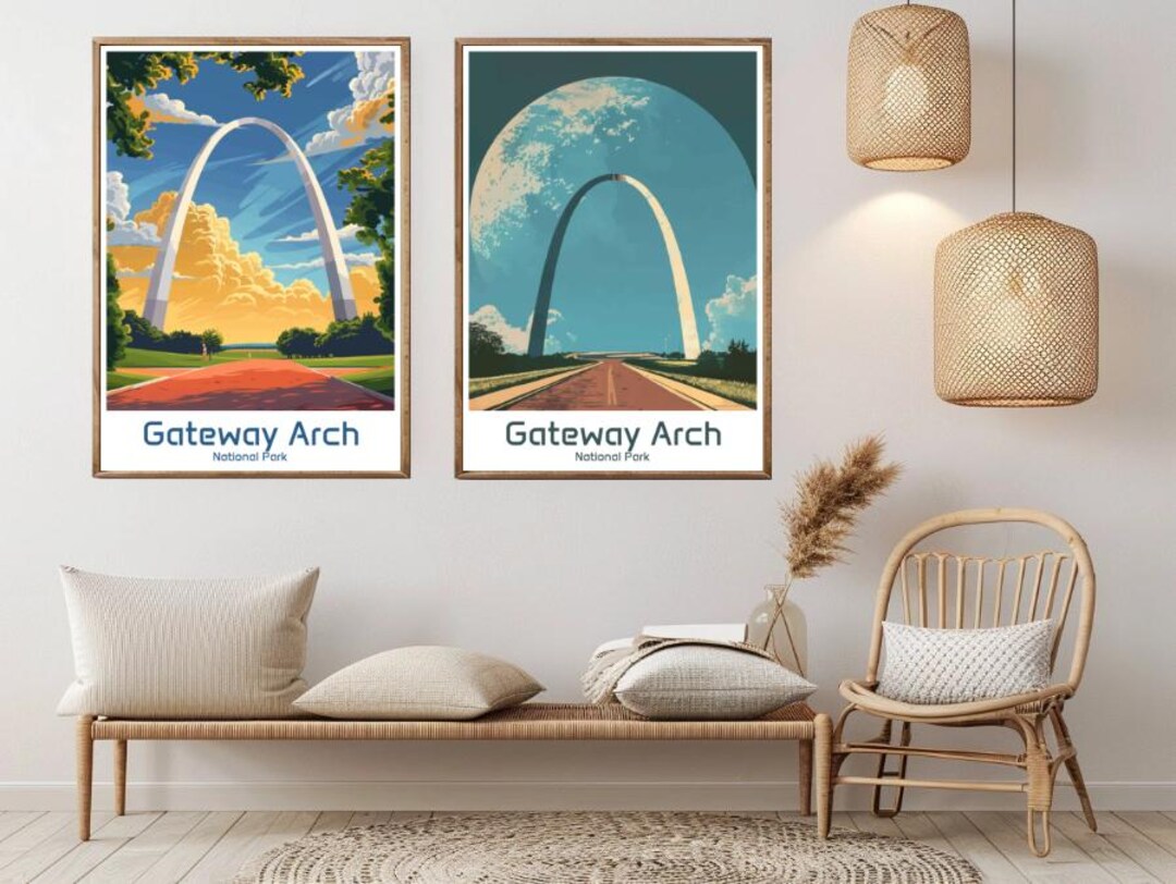 Gateway Arch National Park Poster: Vintage Travel Art Print - Etsy