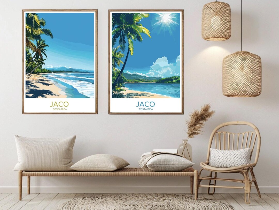 Jaco Costa Rica Poster Digital Print Jaco Beach Garabito Puntarenas Ai ...