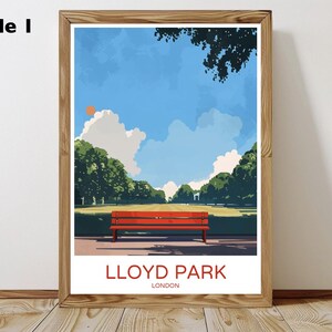 Lloyd Park London Poster Travel Paper Print Lloyd Park River Thames ...