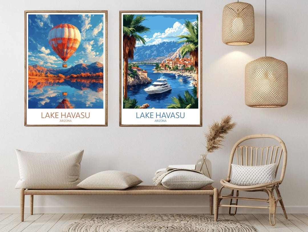 Lake Havasu City Arizona Travel Poster Digital Print Arizona Unites ...