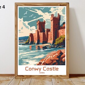 Conwy Castle Wales Poster Travel Paper Print Wales Conwy Castle Canvas ...