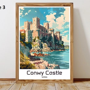 Conwy Castle Wales Poster Travel Paper Print Wales Conwy Castle Canvas ...
