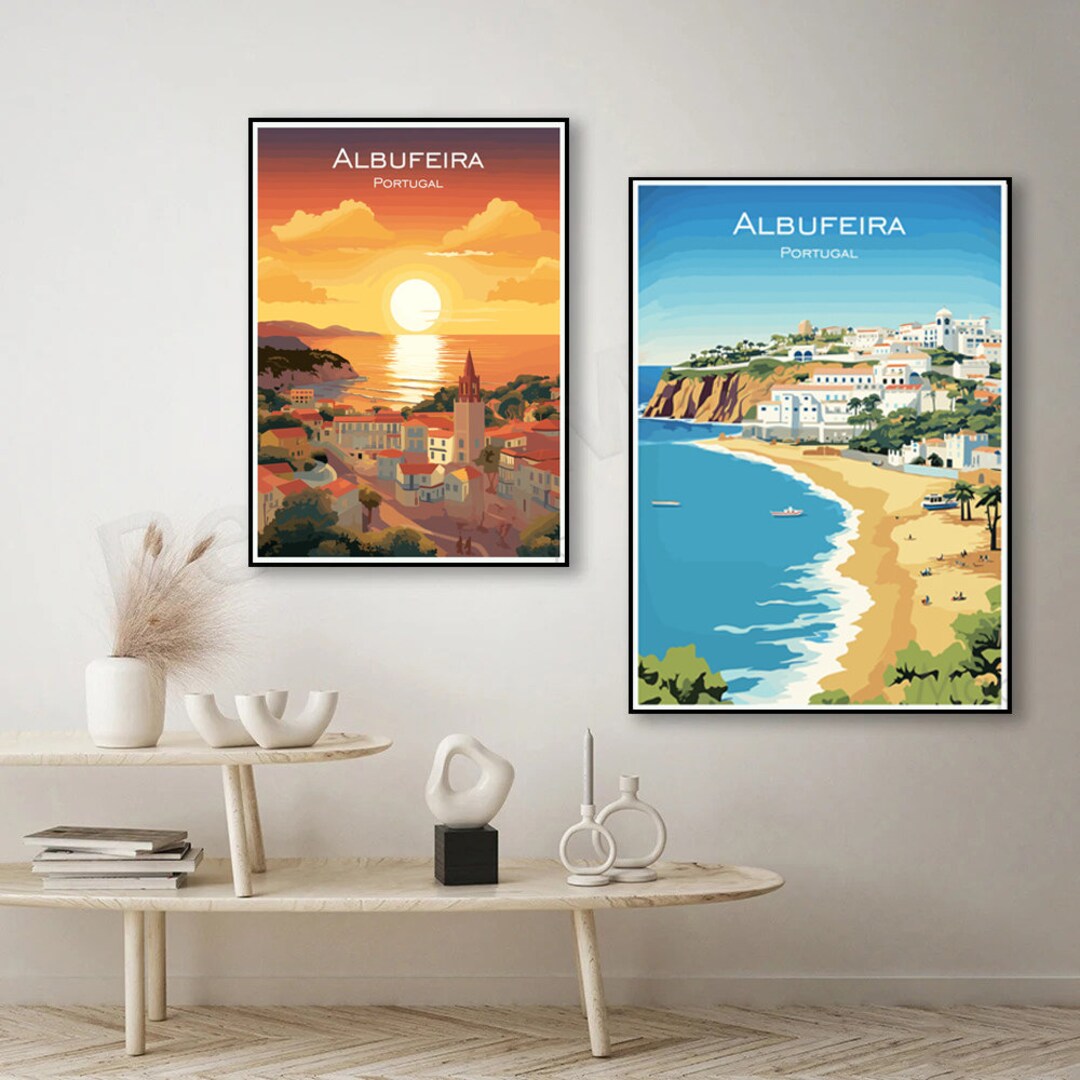 Albufeira Region Portugal Poster Albufeira Portugal Canvas Print ...