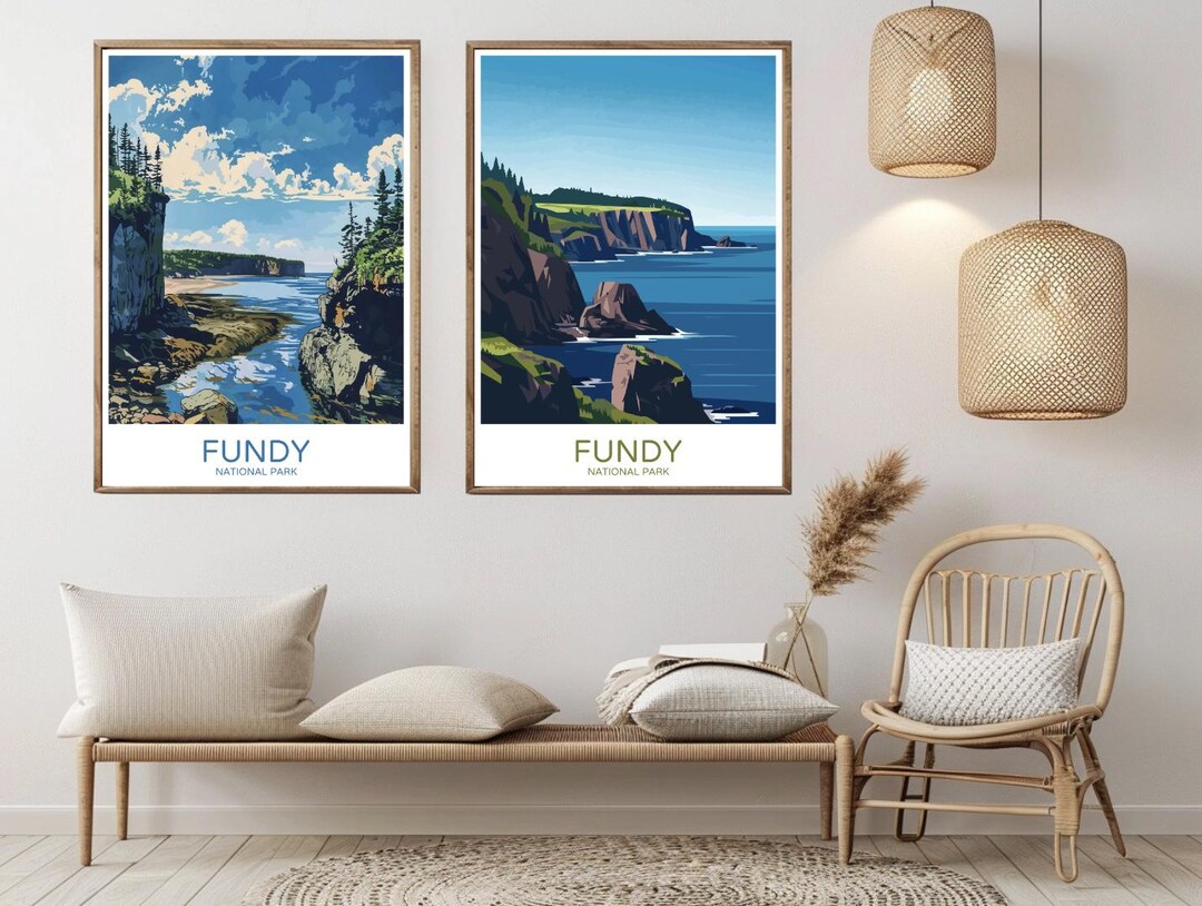 Fundy National Park Canada Poster Travel Paper Print Fundy Park Bay of ...