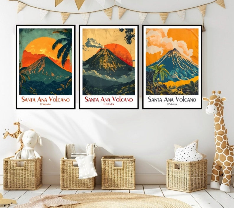 Santa Ana Volcano Poster Travel Print El Salvador Santa Ana Volcano ...