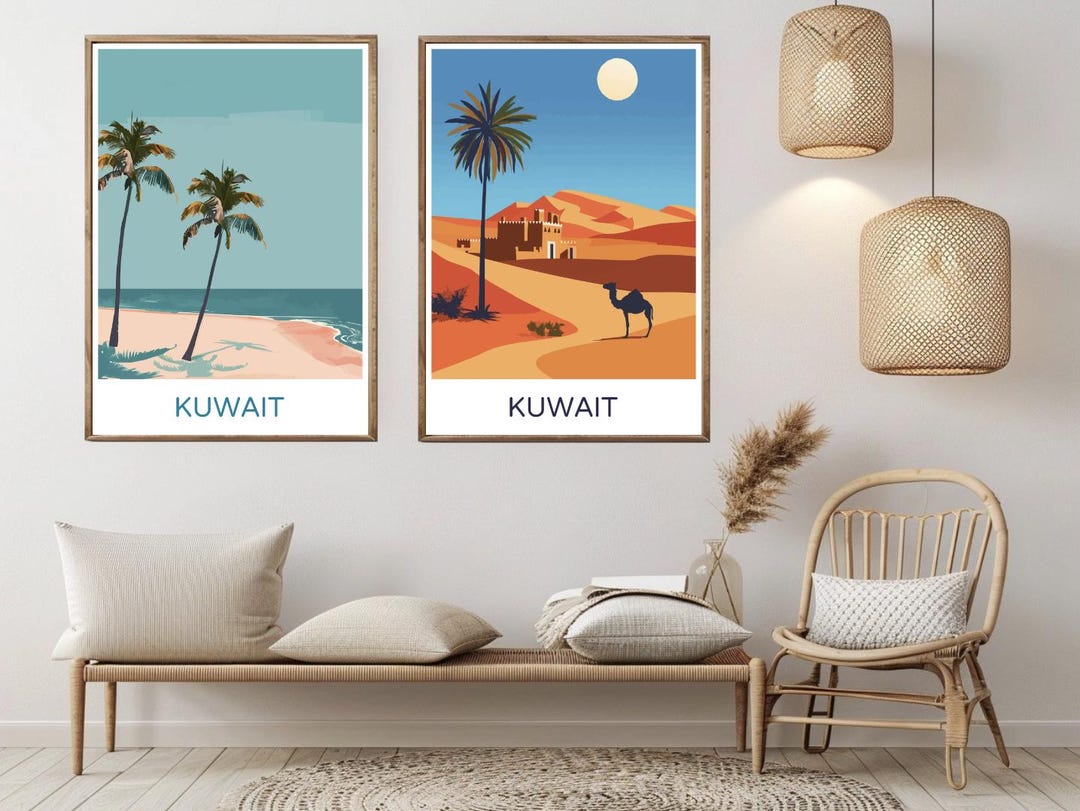 Kuwait Poster Travel Paper Print West Asia Arabian Peninsula Persian ...