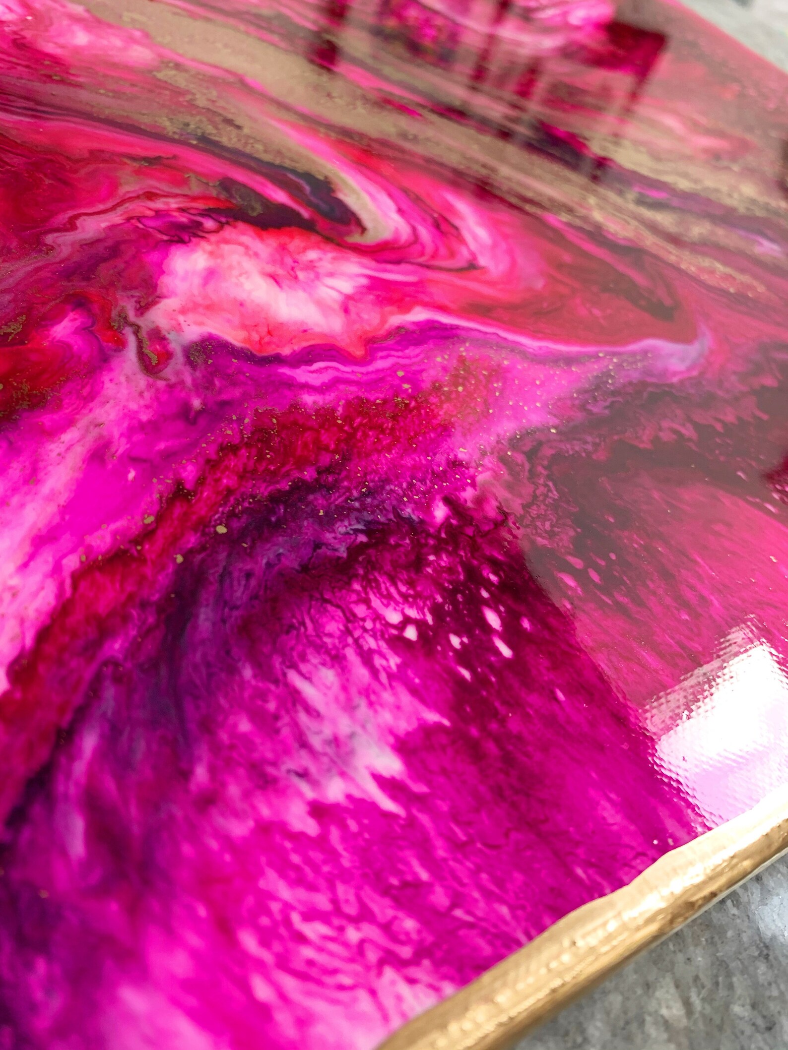 Pink Marble Resin Artwork - Etsy