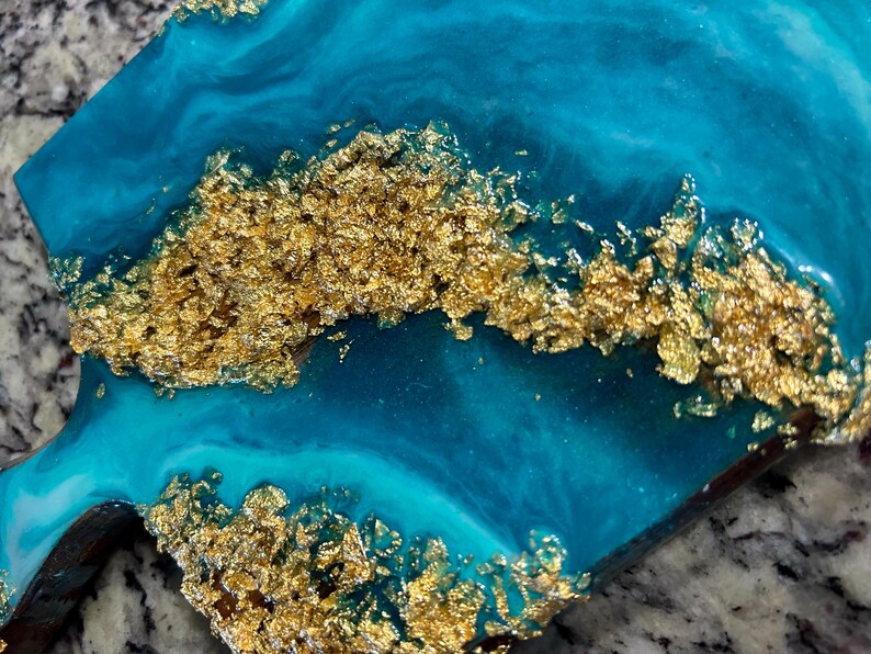 Turquoise Marble Charcuterie Board - Etsy