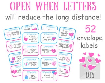 Open When Letters Long Distance Relationship Gift for | Etsy
