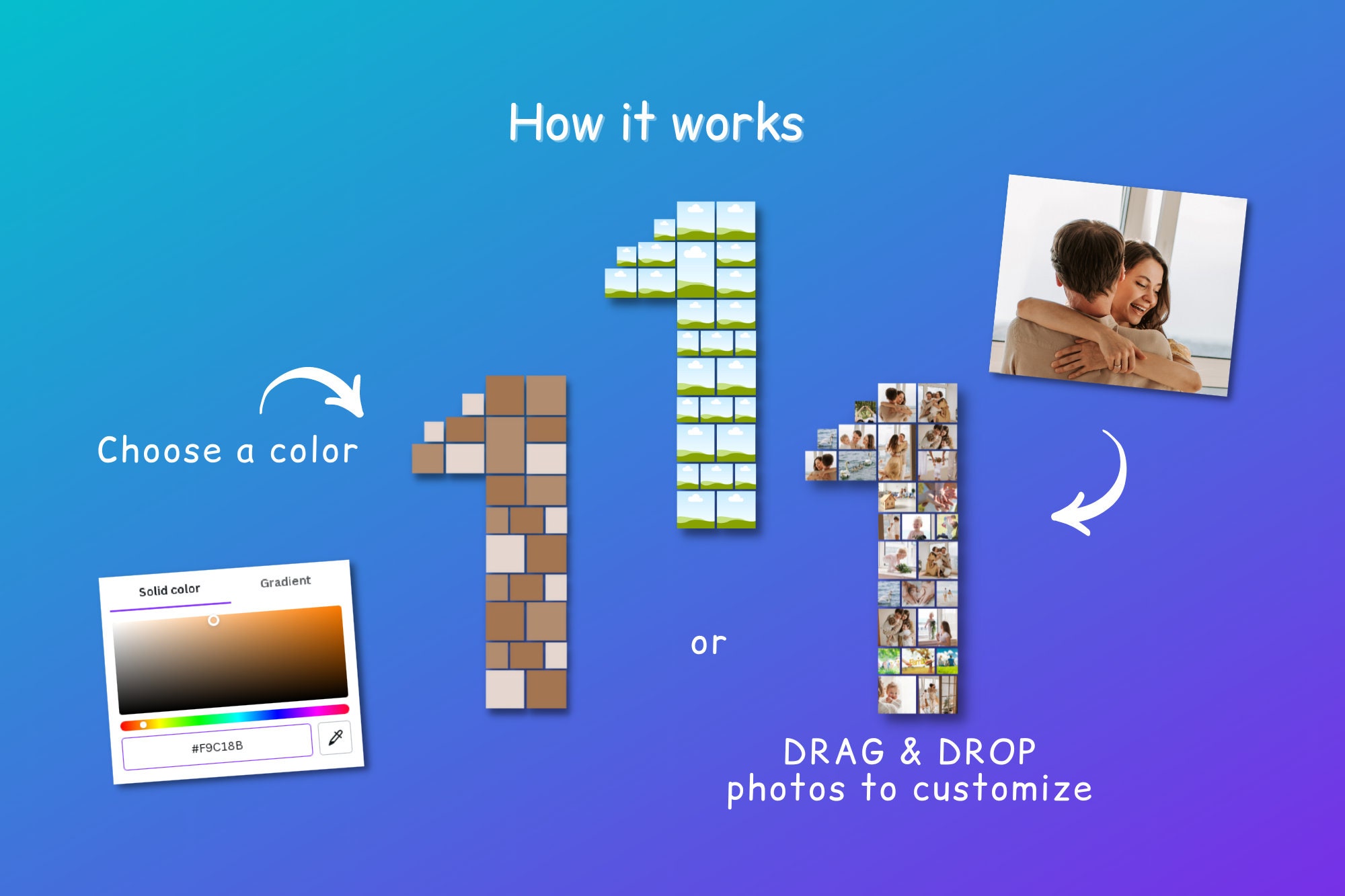 Number Photo Collage Template Custom Canva Frames Family Photo Collage ...