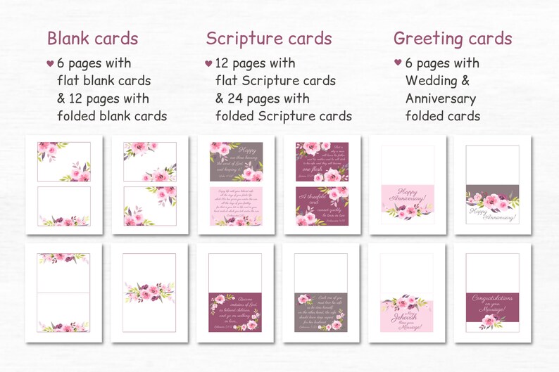 Printable Stationery Set JW Letter Writing Kit With Bible Verse Cards ...