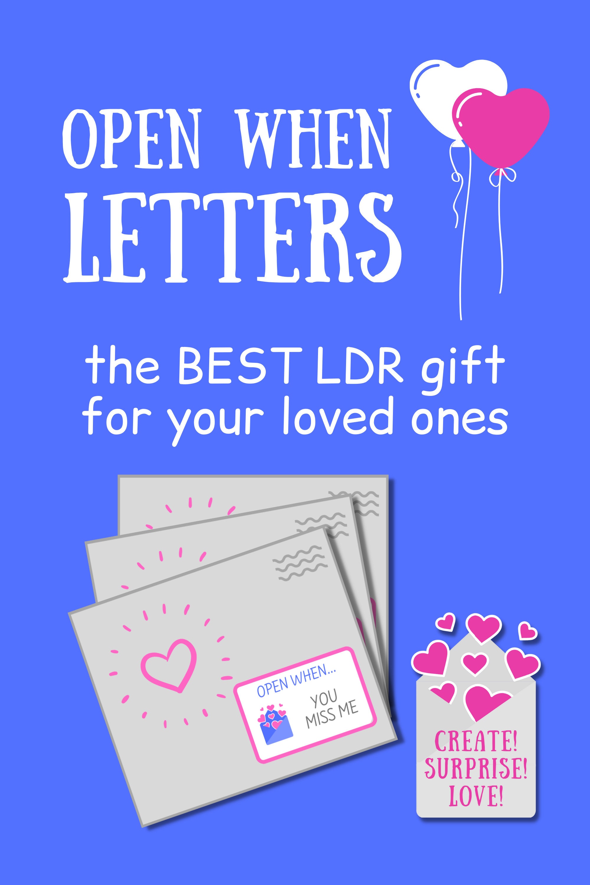 Open When Letters Long Distance Friendship Gift Thinking of You Care ...