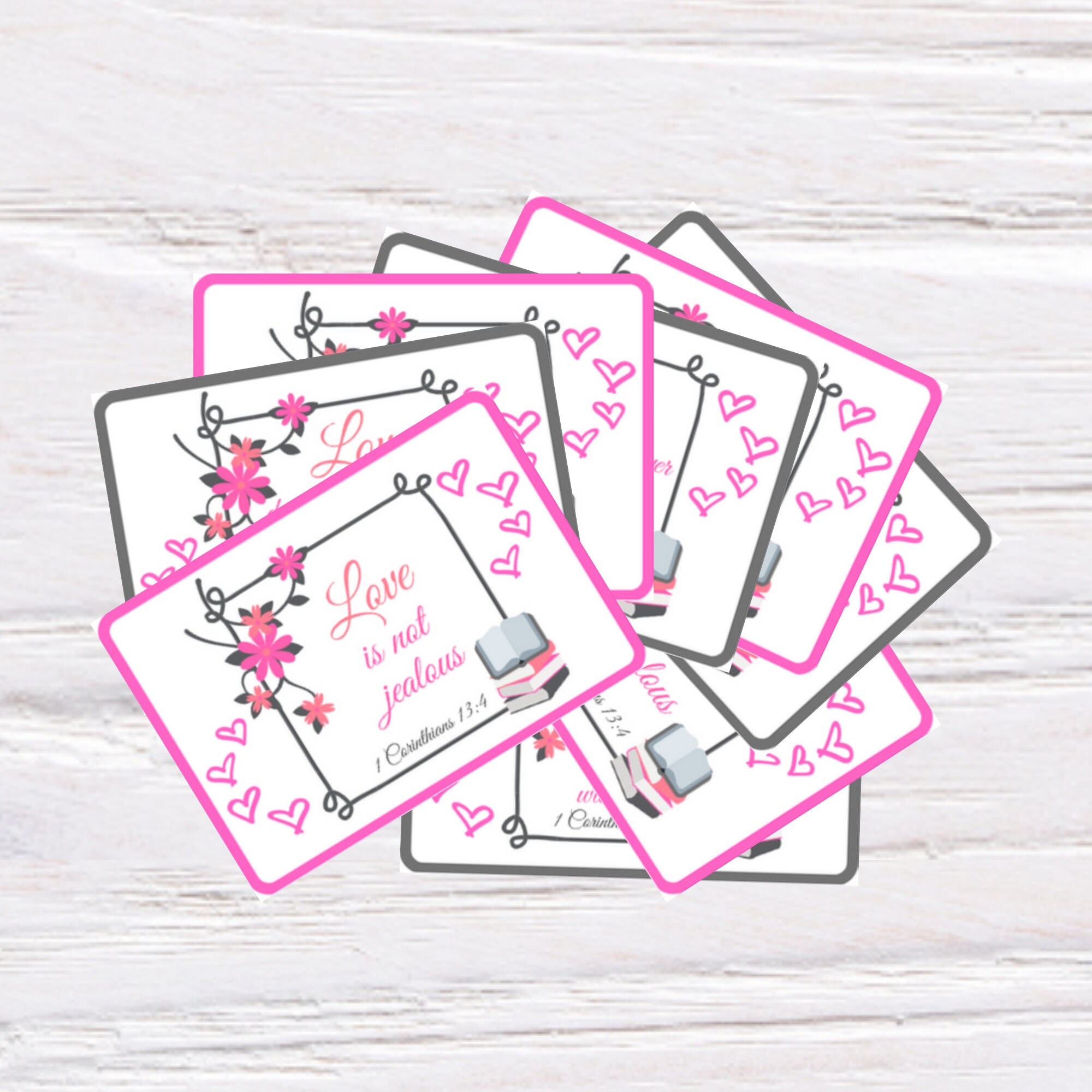 1 Corinthians 13 Bible Verse Cards Love Quotes DIY Scripture | Etsy