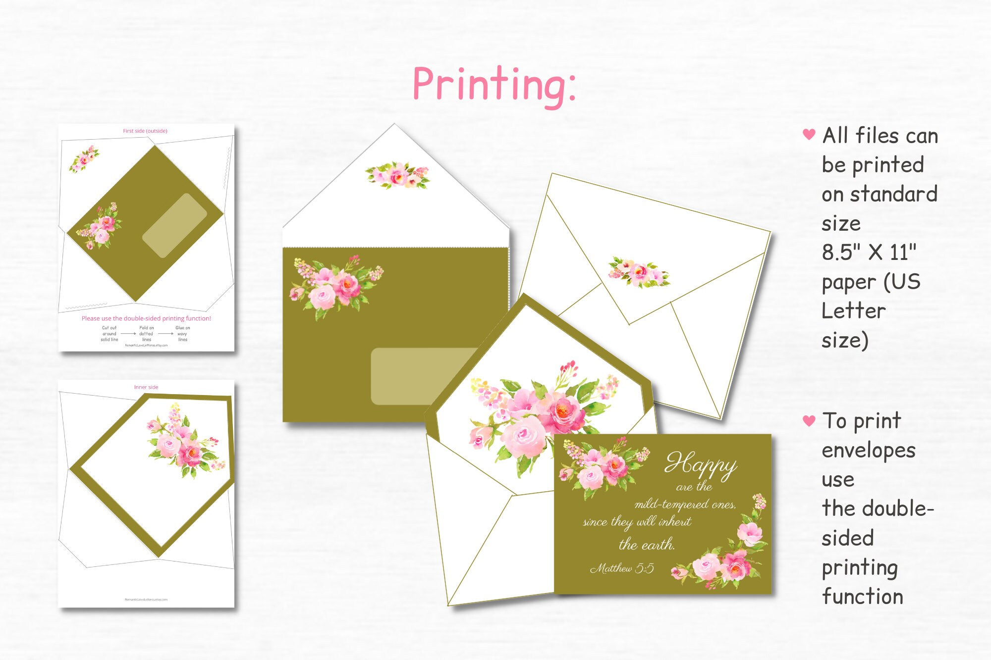 Bible Verse Cards Cute Stationary Set JW Cards Printable Stationery Set ...