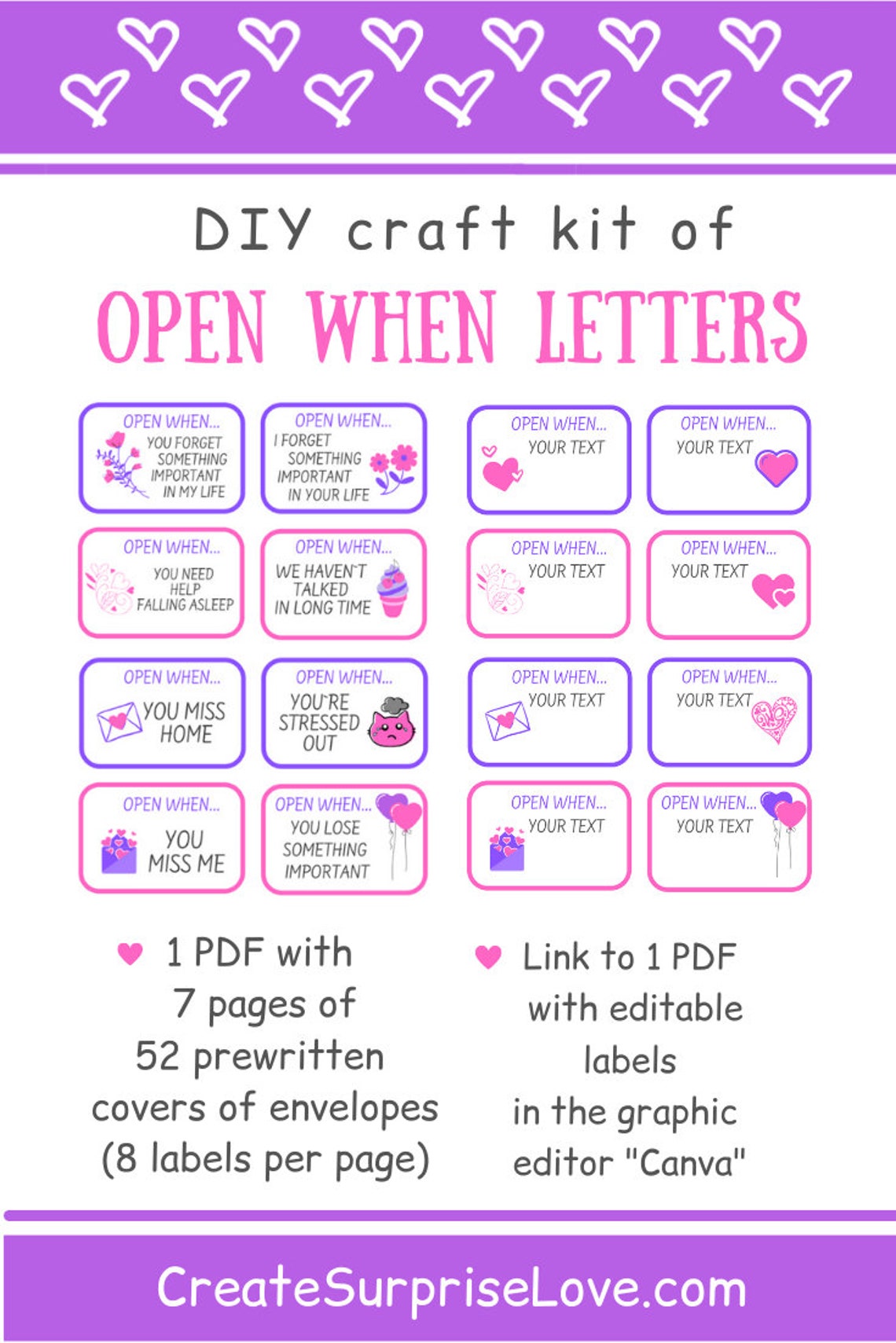 Open When Letters Long Distance Best Friend Gift Thinking of | Etsy