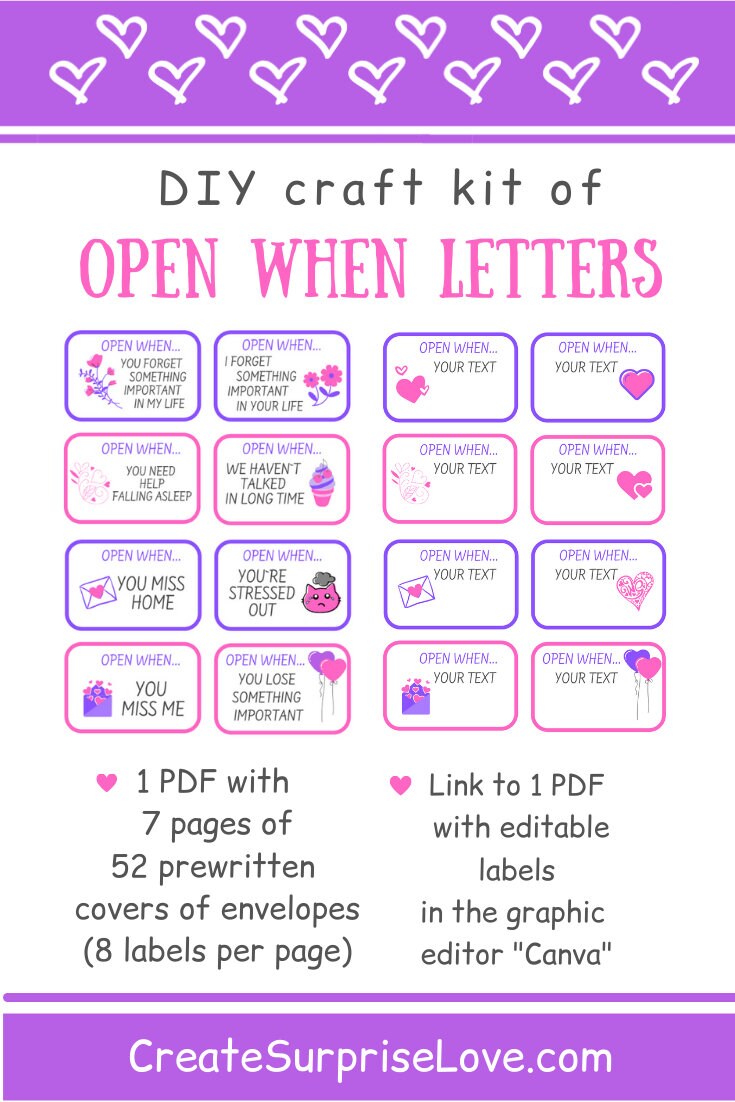 Open When Letters Long Distance Best Friend Gift Thinking of | Etsy