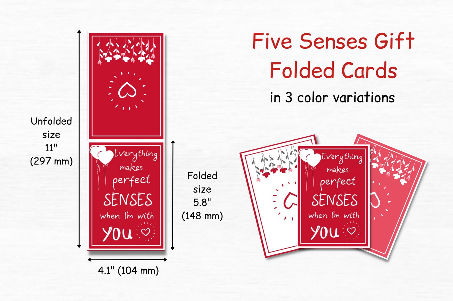 5 Senses Gift Tags One Year Anniversary Gifts for Boyfriend Care ...