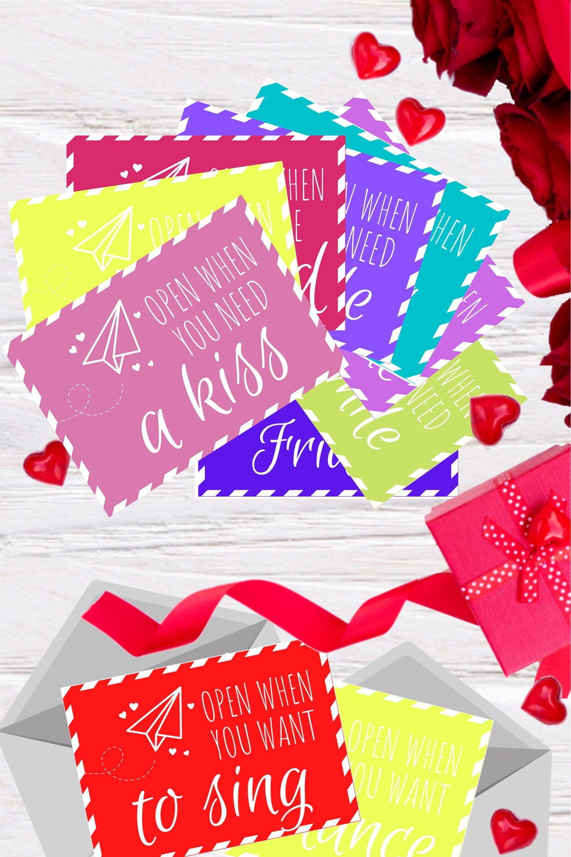 Open When Letters Printable Labels DIY Kit Long Distance - Etsy