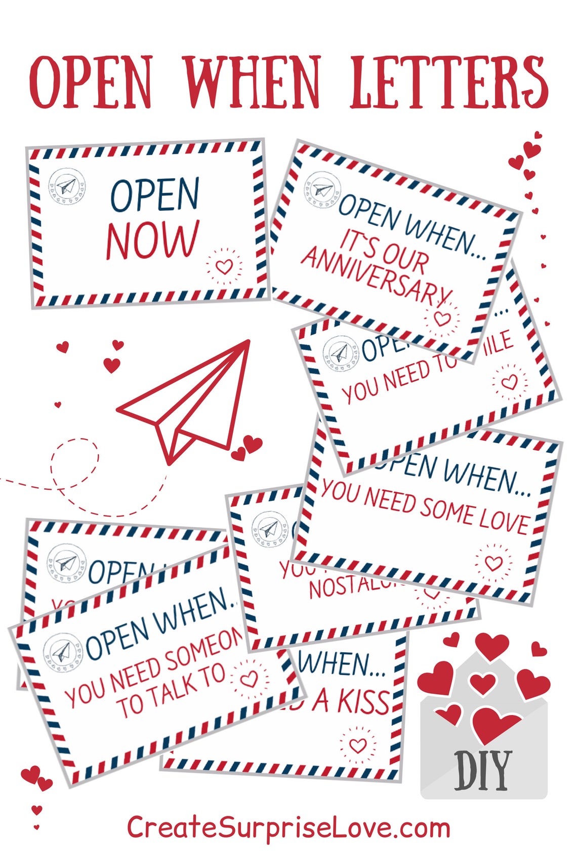 Open When Letters Long Distance Relationship Gift for - Etsy