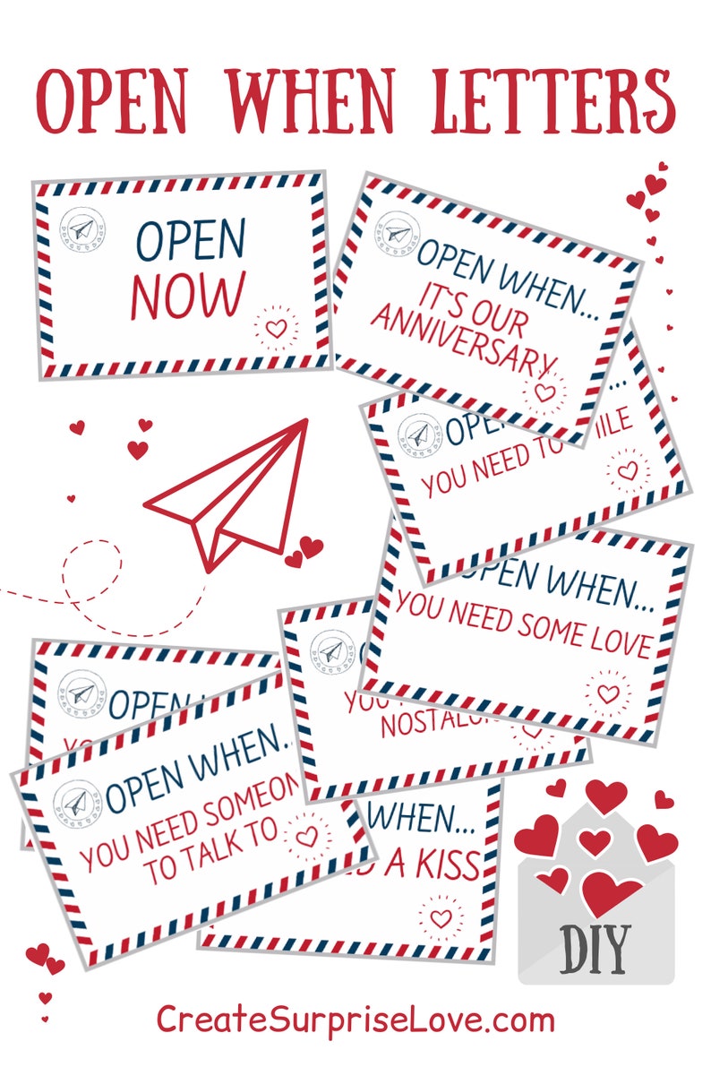Open When Letters Long Distance Relationship Gift for - Etsy