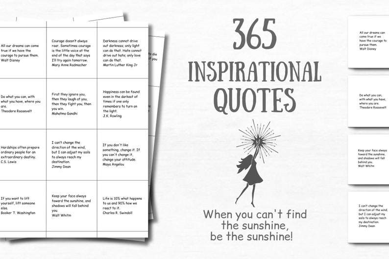 365 Printable Inspirational Quotes Daily Motivational Quotes and ...