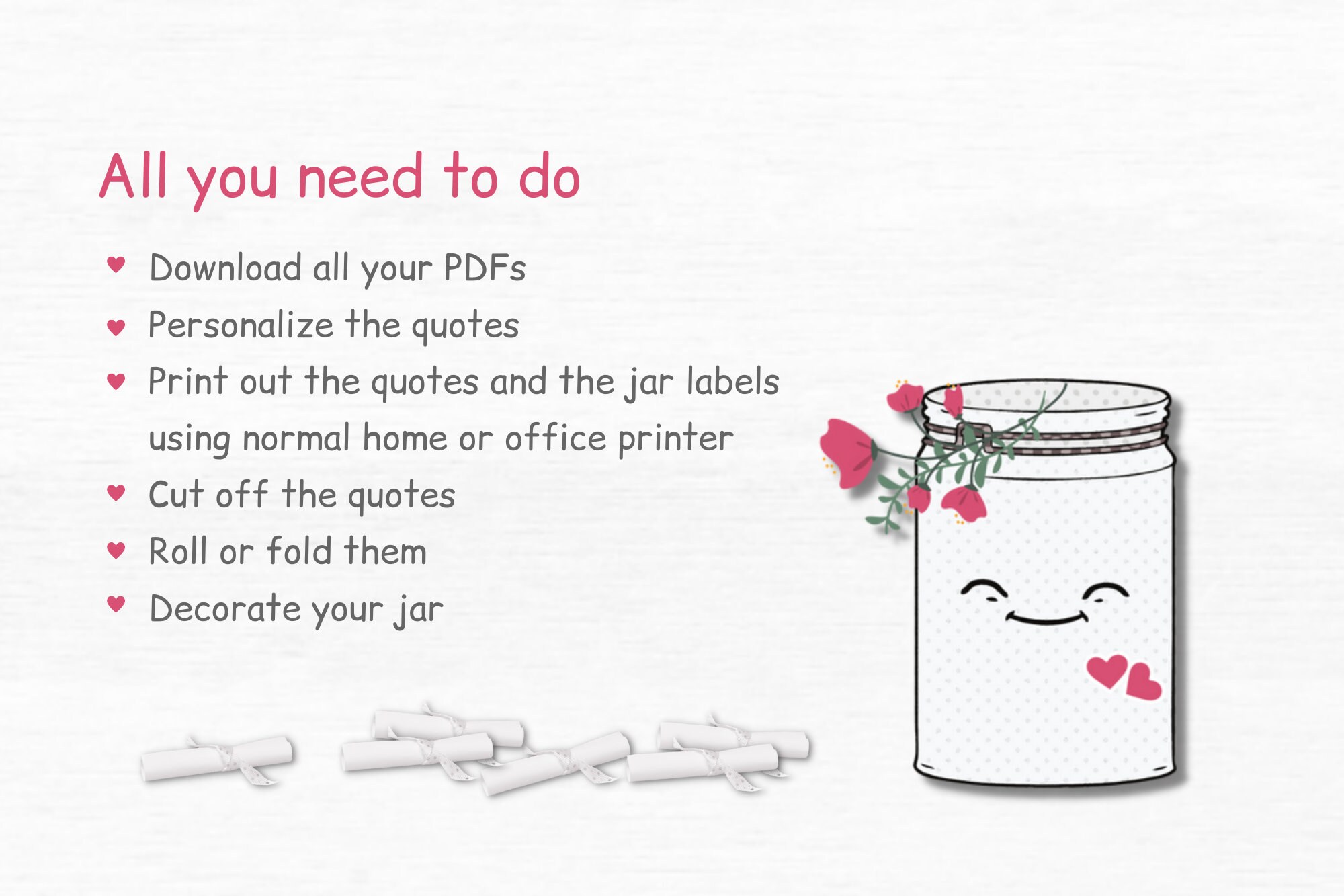 365 Inspirational Quotes Love Jar Notes Printable Quotes Cards DIY ...