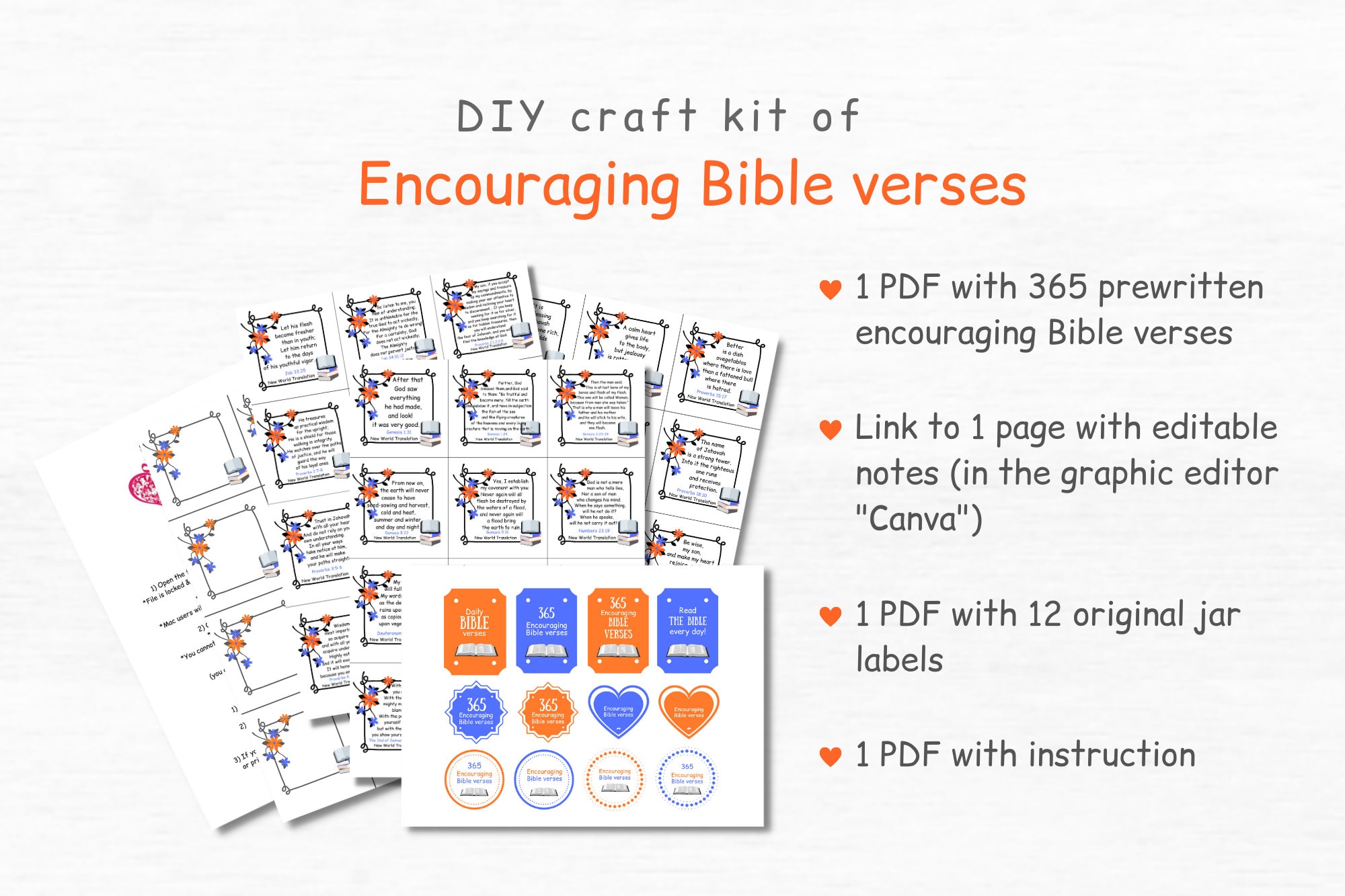 365 Bible Verse Cards Scripture Gifts Bible Journaling Daily Verse ...