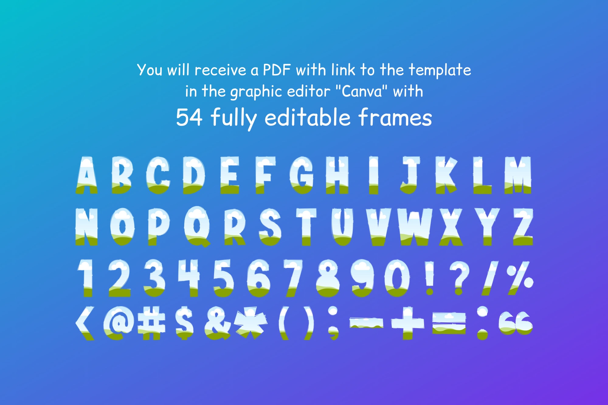 Doodle Letters Canva Frames Handwritten Doodle Font Editable Canva ...